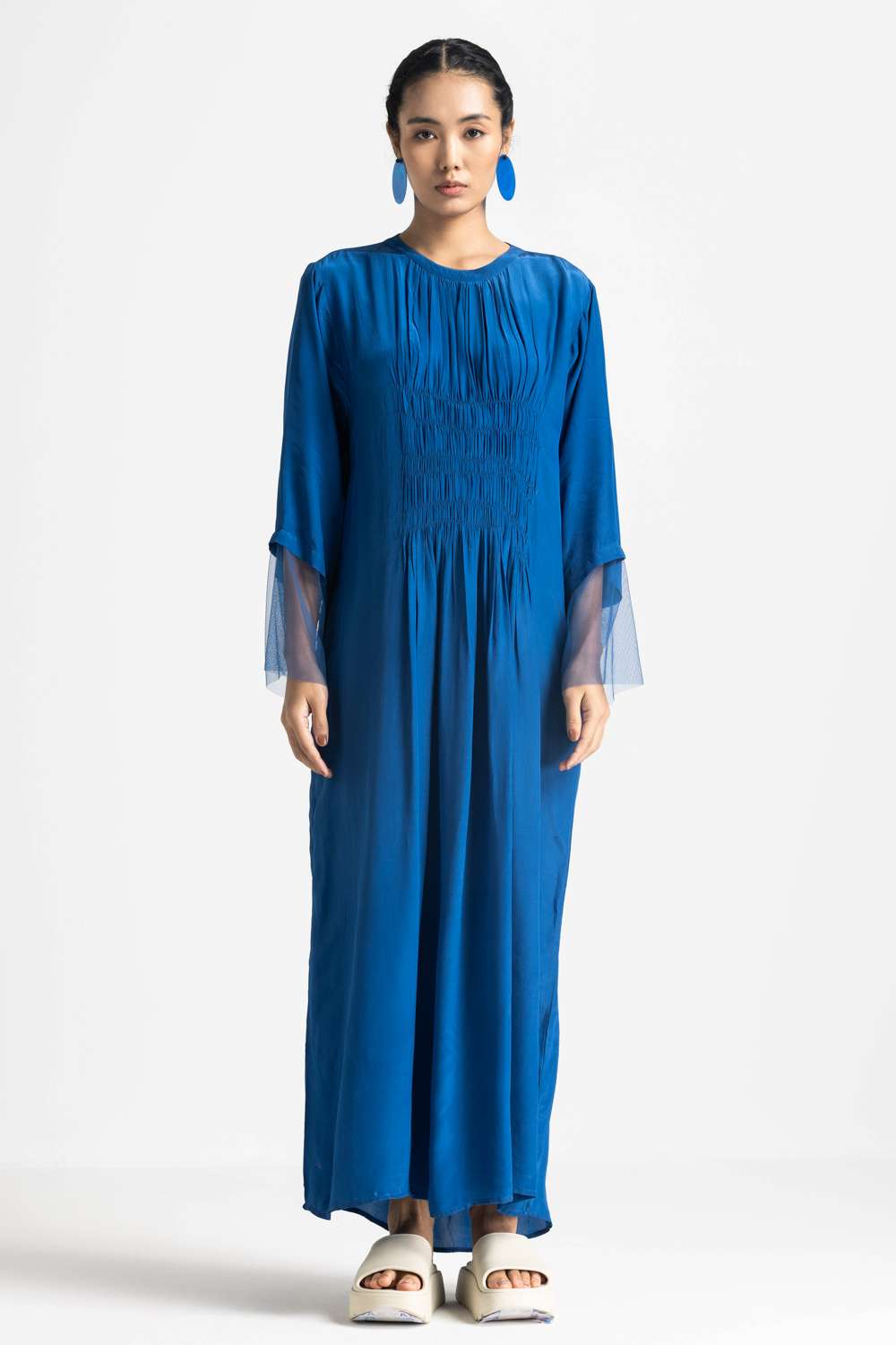 Buy Three Soft Blue Crepe Dresses