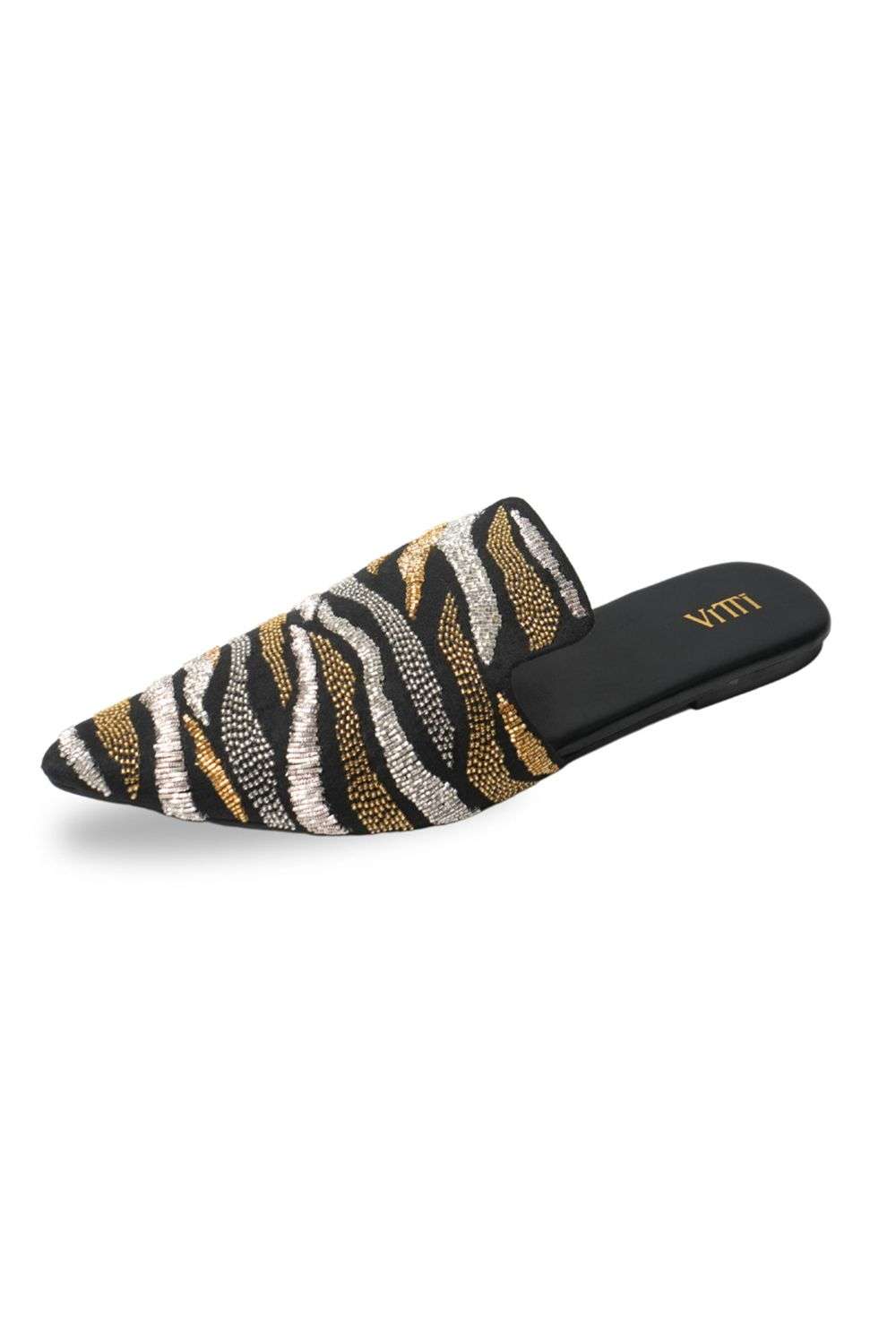 Buy LUNA BLU Black Multi Strap Suede Slip On Sandals